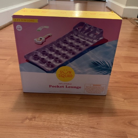 Sun Squad | Games | Sun Squad Inflatable Pocket Raft Lounger Swim Pool ...